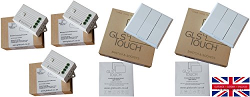 Buy GLSTouch Kinetic (Self-Powered) Wireless RF Smart 3 Gang 2 Way ...