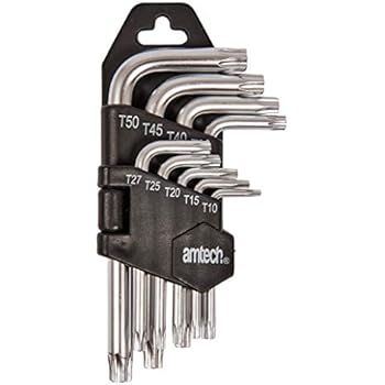 Torx Allen Key Set T10, T15, T20, T25, T27, T30, T40, T45 and T50 ...