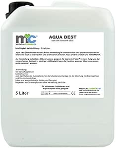 Aqua Dest 5 Liter Kanister destilliertes Wasser, unsteril und ...