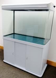 200L White Cabinet Aquarium Fish Tank Tropical / Marine 100cm 3.3ft ...