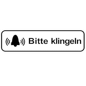 "Bitte klingeln" Aufkleber / Türaufkleber/ Türschild/ PVC Hinweisschild ...
