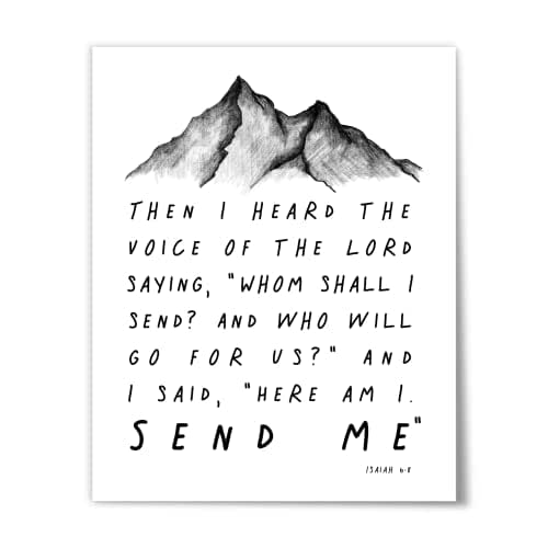 Isaiah 6:8, Here Am I. Send Me, Modern Scripture Bible Verse Decor, 8 ...
