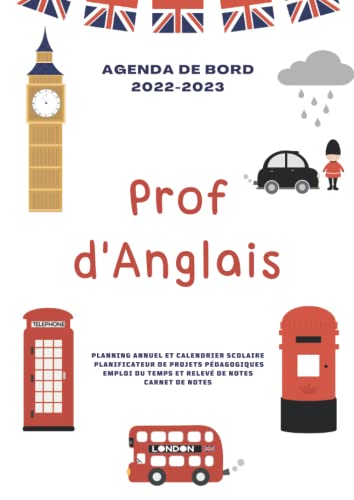 Amazon.fr - Agenda de bord 2022/2023 prof d’Anglais: Carnet de bord pour enseignants A4 ...