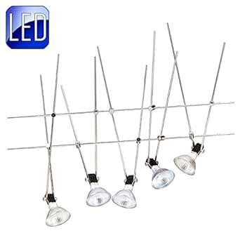 LED Seilsystem Set 5x3,3 Watt incl. Leuchtmittel: Amazon.de: Beleuchtung