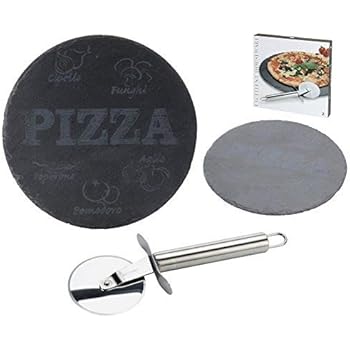 KitchenCraft World of Flavours Round Ceramic Pizza Stone and Pizza ...