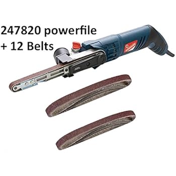 Silverline Silverstorm Power File Belt Sander With 12 Sanding Belts ...