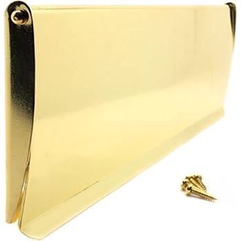 Letter Box Cover with Brush & Flap for Internal OR External Use - Gold ...