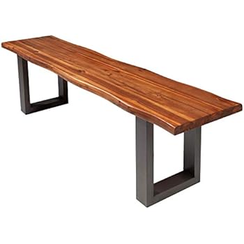 Massive Baumstamm Bank Genesis 180 cm Akazie Massivholz Baumkante ...