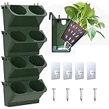 Wonderwall Self Watering Vertical 3 Pocket Garden Wall Planter Outdoor ...