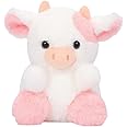 LAARNT 20cm Kawaii Pink Strawberry Cow Plush Toy, 3D Cute Cow Stuffed ...