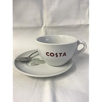 Costa Large Cup Double Handle With Saucer And Spoon 568ml 20oz Massimo ...
