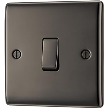 Matt Black Light Switch (1 Gang/Black Switch) - CFB1B: Amazon.co.uk ...