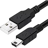 KIPZO® Black Mini usb cable 5 pin usb cable mini b usb type b mini usb ...