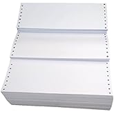 Dot Matrix Printer Paper 10"x12",1 Part 1000 Continuous Sheets 80 GSM Computer Paper 10x12x1=12 ...