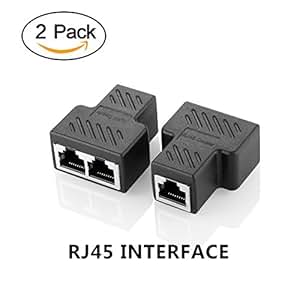 RJ45 Splitter Connecteurs Adaptateur 1 à 2 Ethernet Splitter Coupleur ...