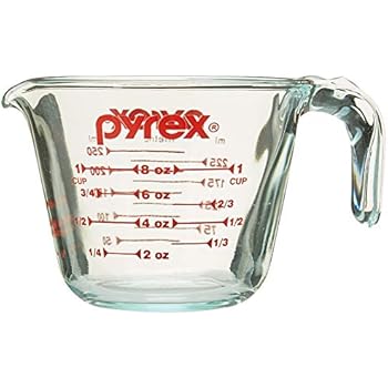 Pyrex 250ml (1-Cup) Prepware Measuring Jug (with Red Graphics): Amazon.co.uk: Kitchen & Home