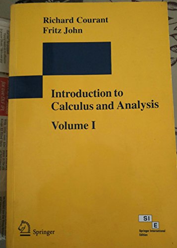 Amazon.in: Buy Introduction to Calculus and Analysis, Vol. 1 Book ...