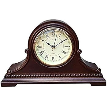 Seiko QXR130B Radio Controlled Wooden Mantel Clock, Dark Brown, 23.5 x ...