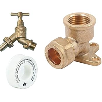 Outside Tap Kit With Back Plate Elbow and Accessories: Amazon.co.uk ...