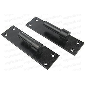 Gatemate Wrought Iron Gate Hinges Fixing Kit Galvanised And Powder ...