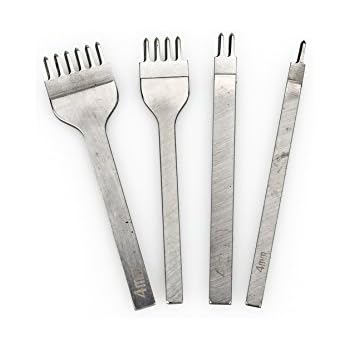 Set punzoni a forchetta per forare cuoio e pelle. Attrezzi calzolai e ...