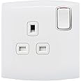 alfanar ALF NEW 13A 250V DP SWITCH & SOCKET 7X7 : Buy Online at Best ...