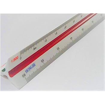 1:100 1:200 1:250 1:300 1:400 1:500 Plastic Scale Ruler: Amazon.co.uk ...