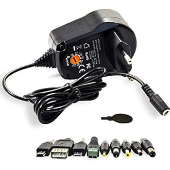 CSL - Alimentatore Universale 3V 4,5V 5V 6V 7,5V 9V 12V CA CC 1000mA, 9 ...