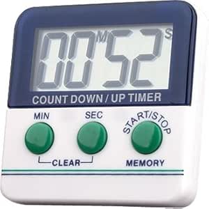 Kitchen Countdown Timer - Hours & minutes - large display and loud ...