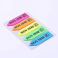 Rack Jack Sticky Notes - Sign here - Set of 5 - neon : Amazon.in ...