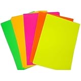 Pack Of 50 A4 Sheets Of Assorted Fluorescent Neon Paper: Amazon.co.uk ...