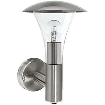 Modern Outdoor Wall Light Dusk Till Dawn Sensor Stainless Steel Finish ...