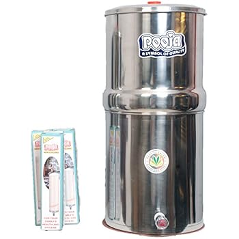 Ganga Stainless Steel Water Filter 34 Litres, 4 Candles: Amazon.in ...