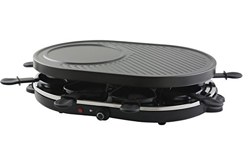 4 in 1 OVAL RACLETTE Multi Grill mit Crêpe Funktion für 8 Personen ...