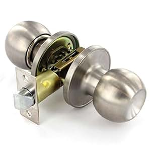 Satin Stainless Steel Door Knob Set - Passage: Amazon.co.uk: DIY & Tools