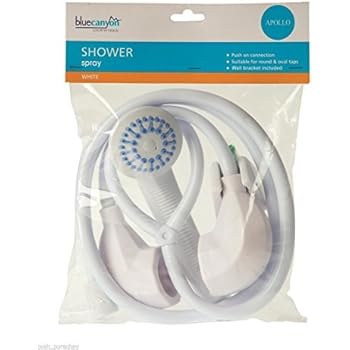 Croydex Removeable Push-Fit Secura Bath Shower Set, White: Amazon.co.uk ...