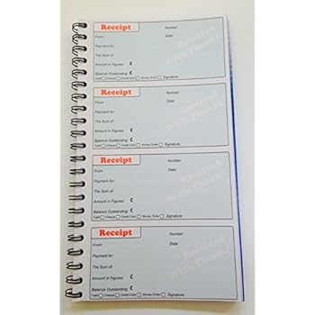 Duplicate Receipt Book Cash Book A6 Numbered 1-80 x 6 Books Plus Star ...