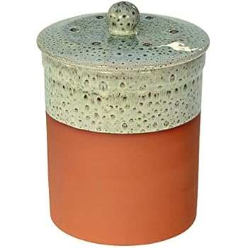 Terracotta Ceramic Kitchen Compost Caddy (Oyster White Colour ...