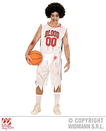Mens ZOMBIE BASKETBALL PLAYER Costume for TWD Halloween Living Walking ...