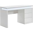 Vente-unique-Schreibtisch mit 3 Schubladen & LED-Beleuchtung - MDF ...