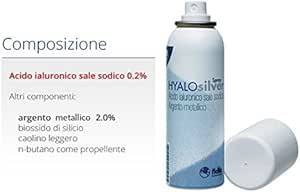 HYALO SILVER SPRAY Acido Ialuronico Sale Sodico 0,2% e Argento ...