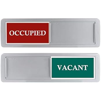 Sliding Door Signs - Entry Control - Engaged (RED) / Vacant (Green ...