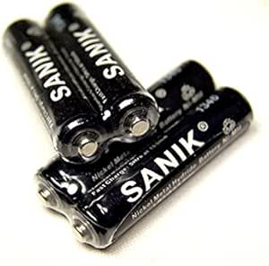 Sanik Rechargeable Batteries AAA 1.2 V Ni-MH 500 mAh - Pack of 4 ...