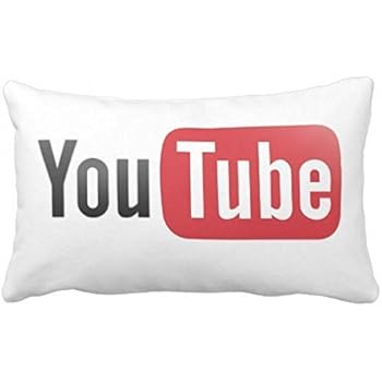 Youtube Subscribe Pillow Personalized 30x20 Inch Square Cotton Throw ...