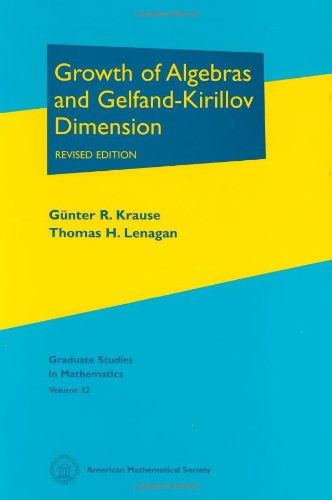 Buy Growth of Algebras and Gelfand-Kirillov Dimension (Graduate Studies ...
