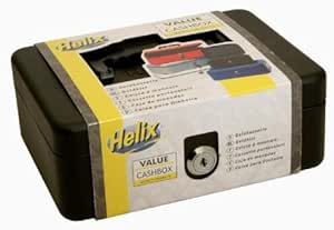 Helix 20cm lockable metal cash box: Amazon.co.uk: Kitchen & Home