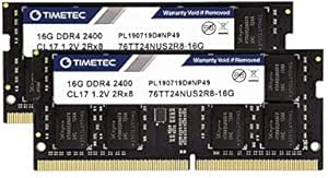 Timetec Hynix IC 32GB Kit (2x16GB) DDR4 2400MHz PC4-19200 Unbuffered Non-ECC 1.2V CL17 2Rx8 Dual ...