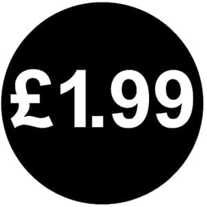 Audioprint Ltd. 500 Pack of £1.99 Price Stickers 30mm Black: Amazon.co ...