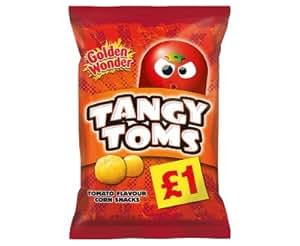 Golden Wonder Tangy Toms Tomato Flavour Corn Snacks 110g x 12: Amazon ...