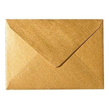 10 Stk. BRIEFUMSCHLÄGE matt gold/Briefkuvert/Kuvert/Format C5 (23 x 16 ...